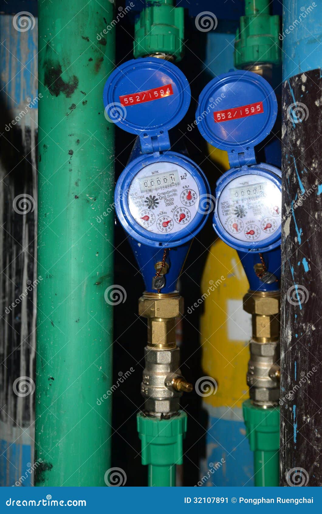 Water Meter Stock Image - Image: 32107891