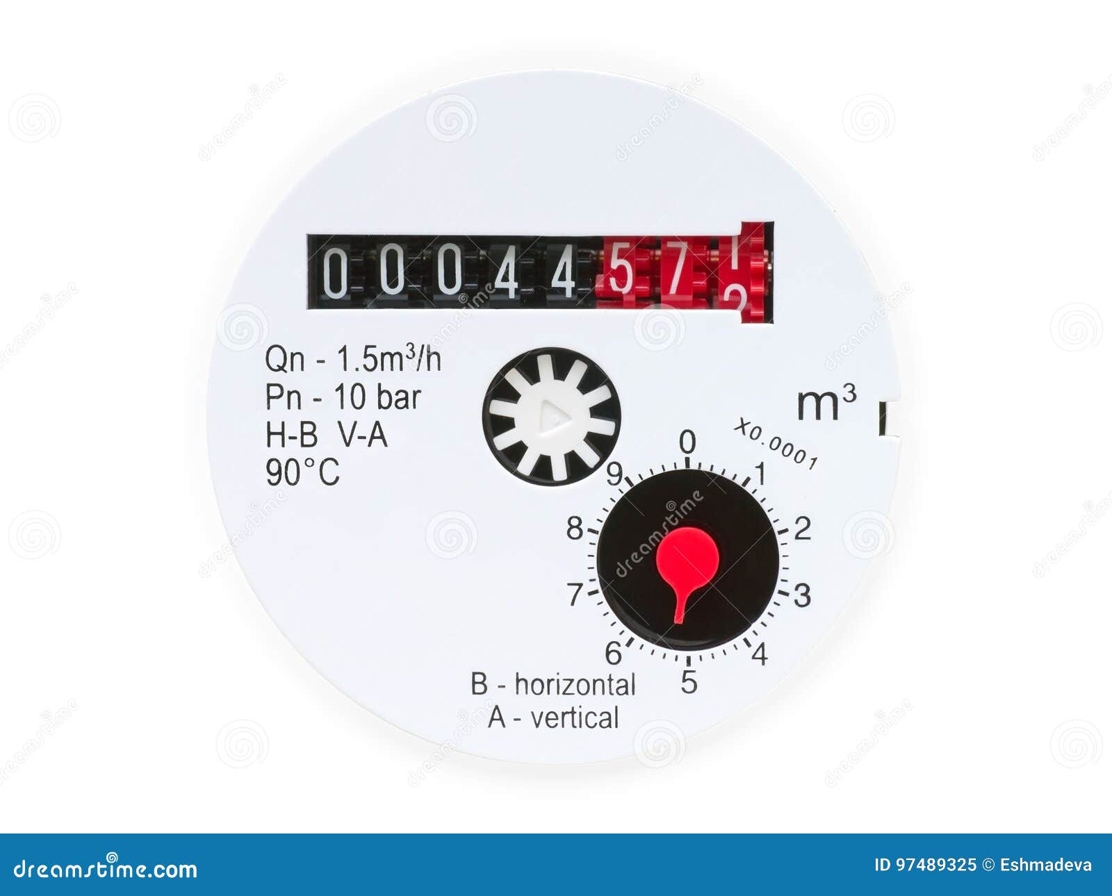 Water Meter Face Close Up View Stock Image - Image of tool, macro: 97489325