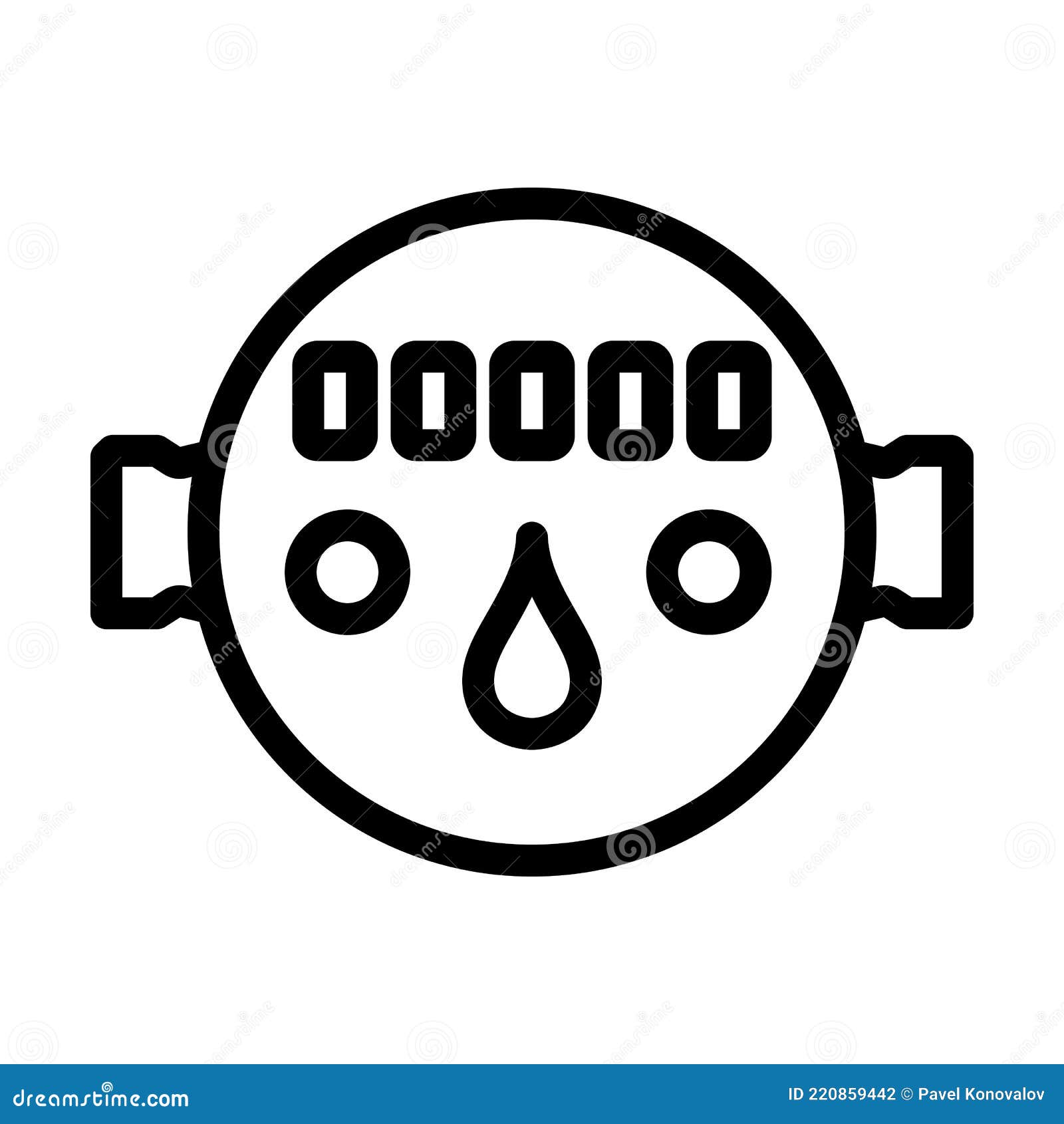 Water Meter Icon stock vector. Illustration of gauge - 220859442