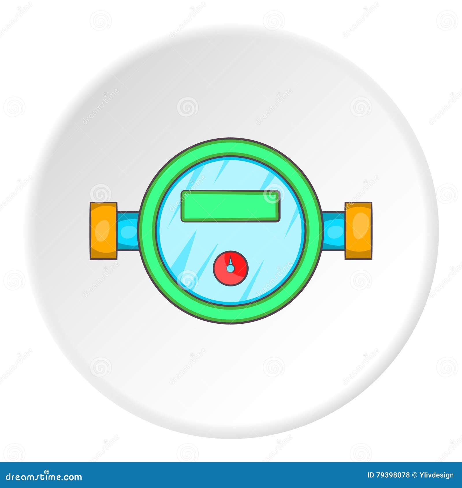 Water Meter Icon, Cartoon Style Stock Vector - Illustration of heat ...