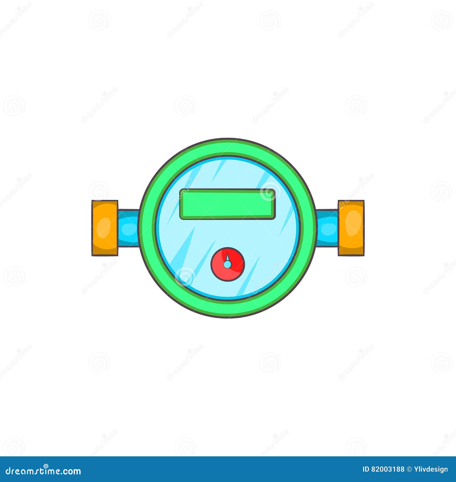 Water Meter Icon in Cartoon Style Stock Vector - Illustration of ...