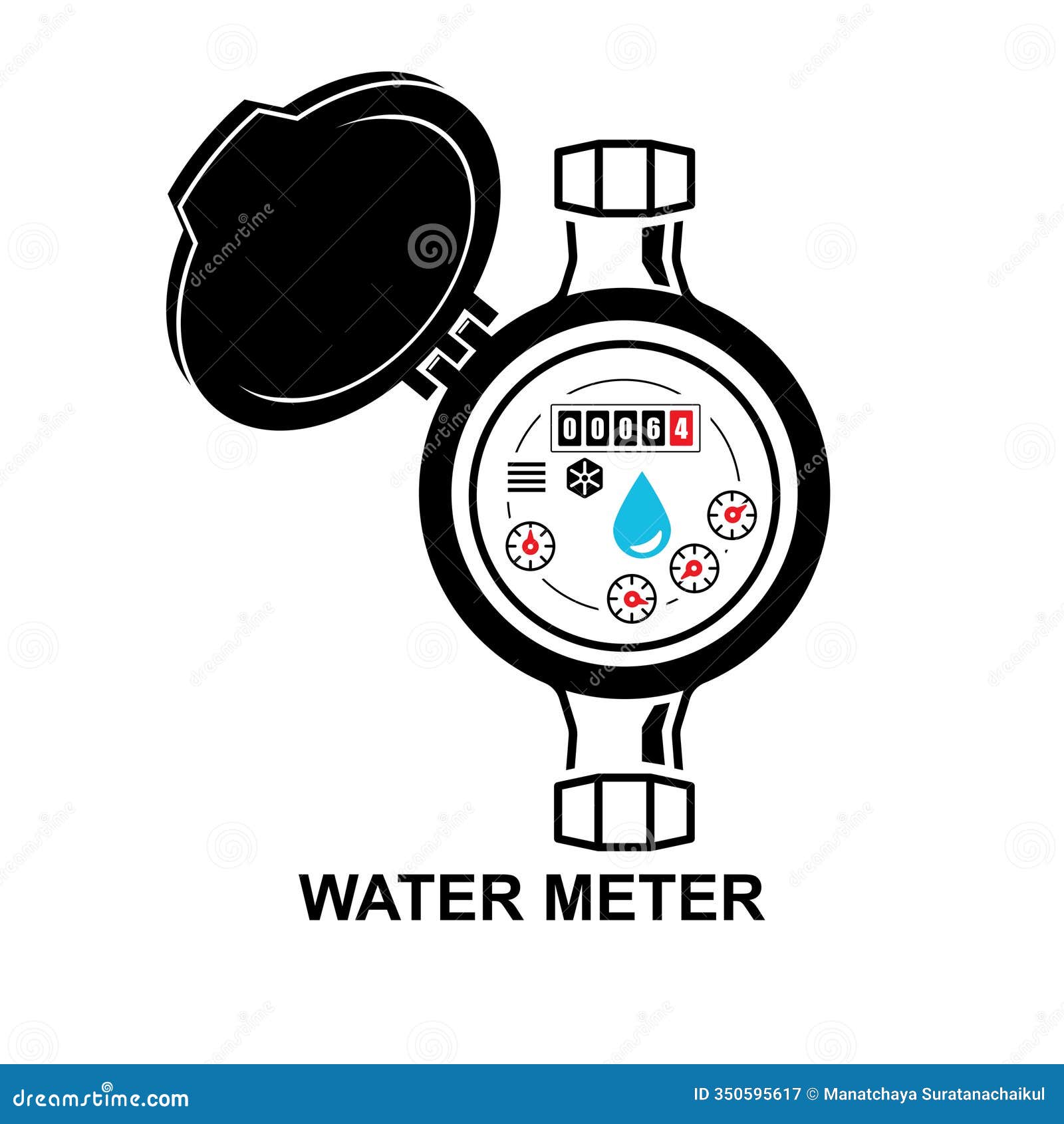 Water Meter Icon. a Device for Measuring Water Consumption Isolated on ...