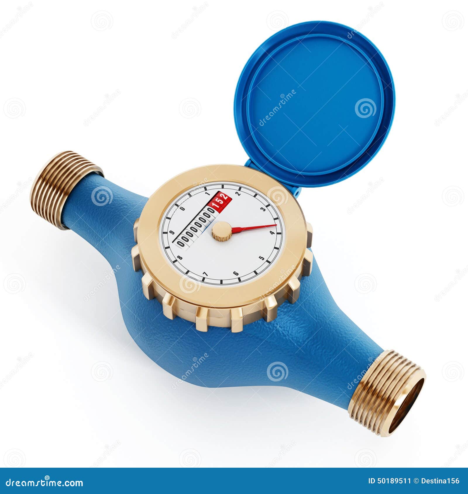 Water meter stock illustration. Illustration of studio - 50189511