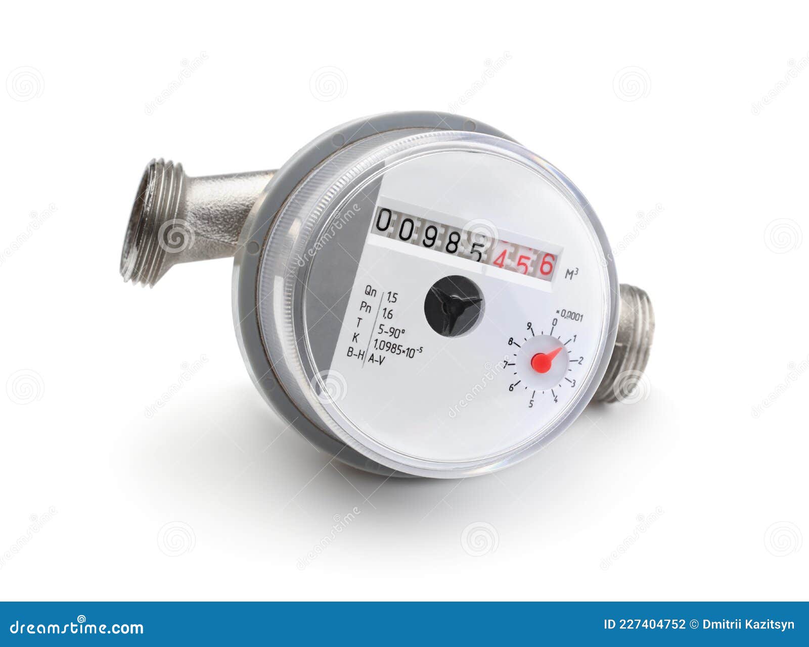 Water Meter Isolated on White Stock Photo - Image of consumption ...