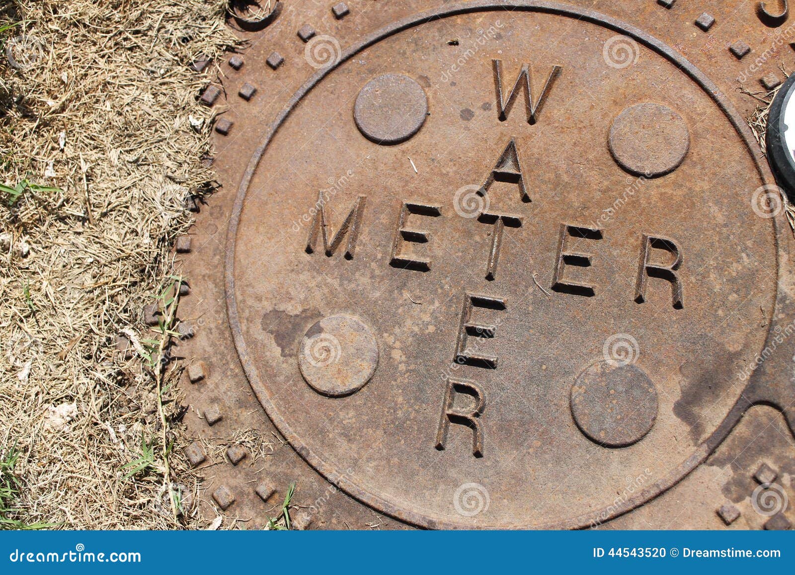 Water Meter stock photo. Image of grass, manhole, meter - 44543520
