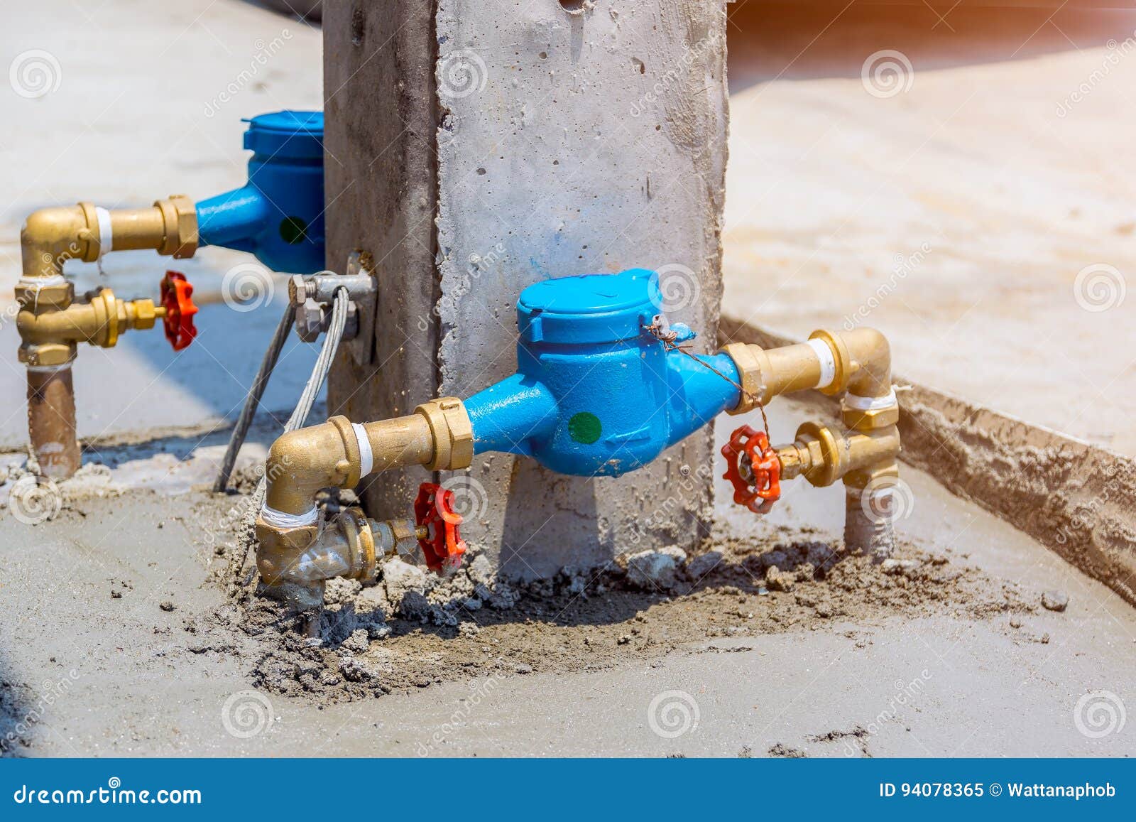 Water Meter for Measuring the Water Consumption Stock Image - Image of ...