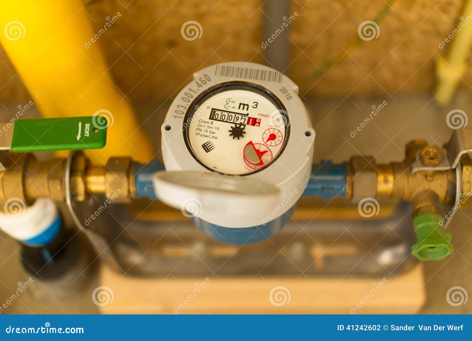 Water meter stock photo. Image of measurement, copper - 41242602