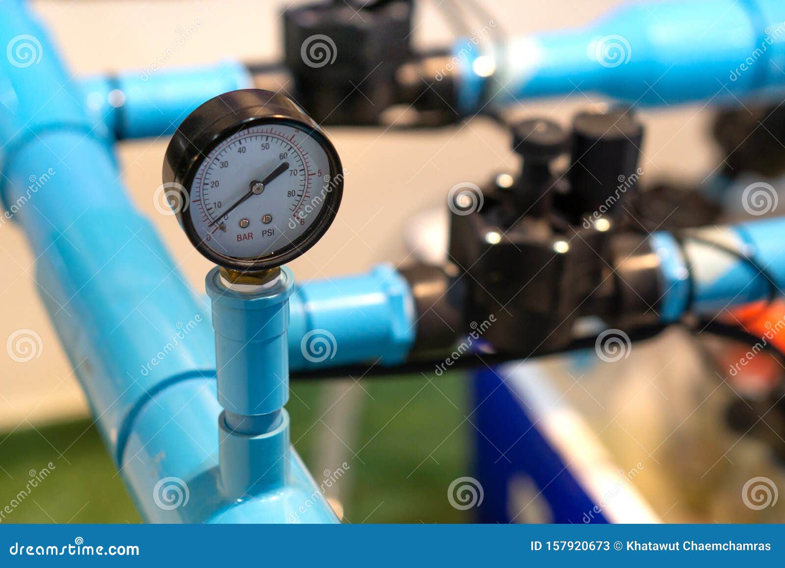 Water Meter and Pipe System for Agriculture Stock Image - Image of ...
