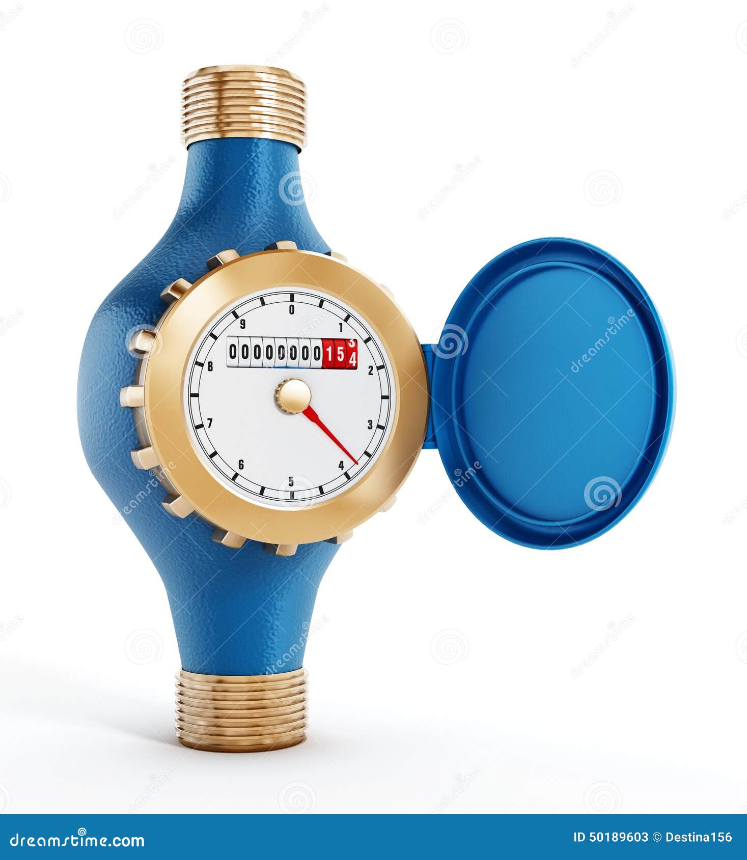 Water meter stock illustration. Illustration of valve - 50189603