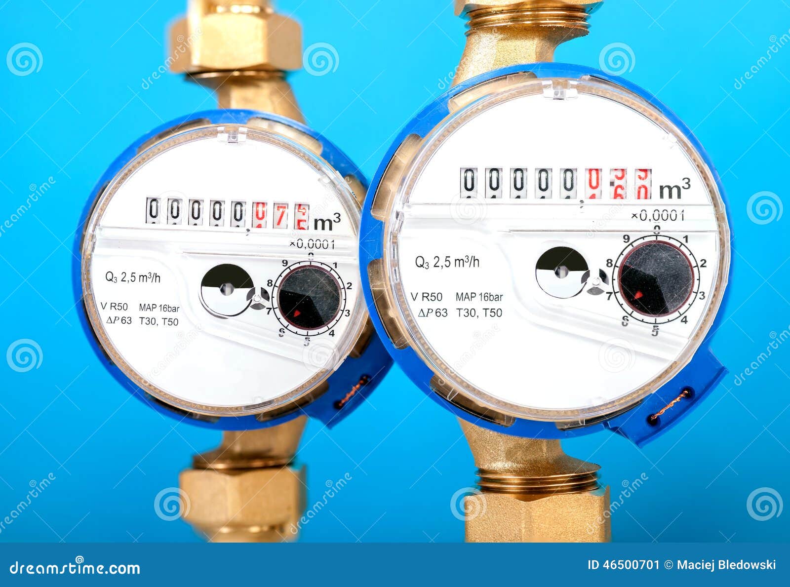 Old Water Meters And Inlet Gate Valve Stock Image | CartoonDealer.com ...