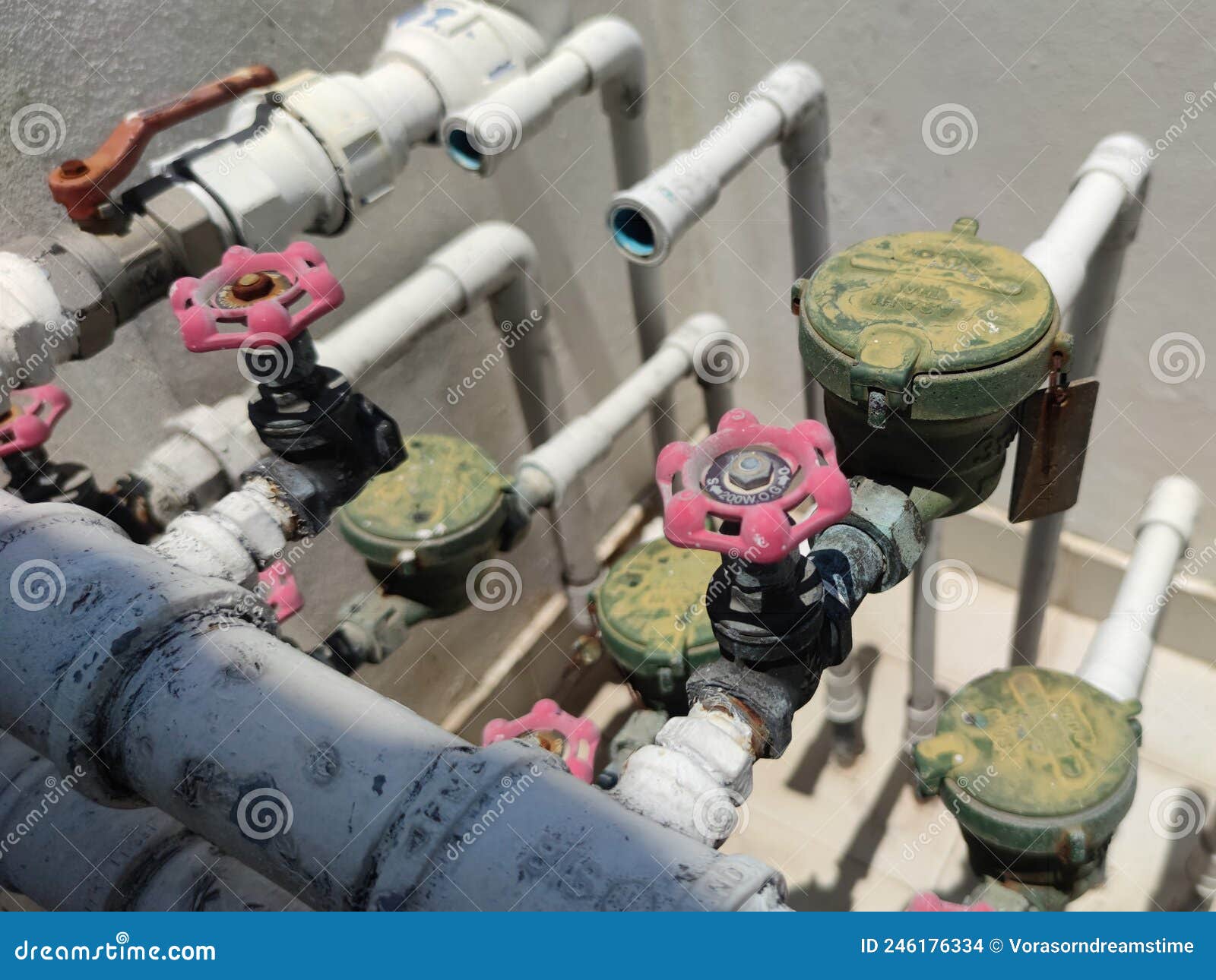 Old Water Meters And Inlet Gate Valve Stock Image | CartoonDealer.com ...