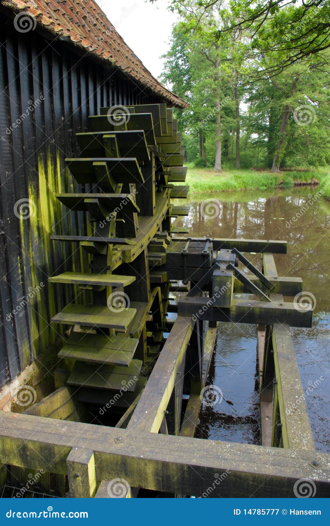 Water mill stock image. Image of rustic, axle, power - 14785777