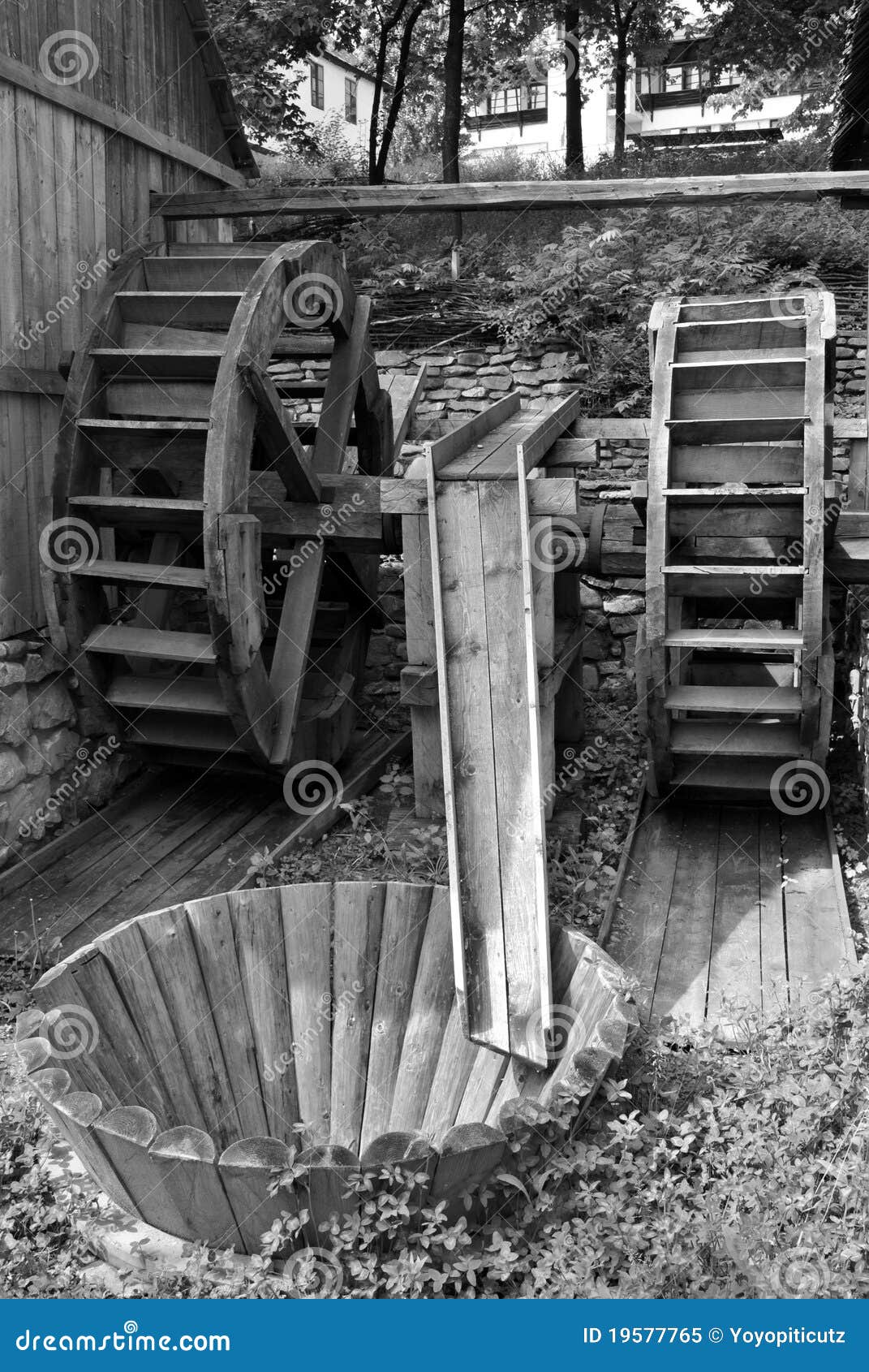 Water mill stock image. Image of industries, fountain - 19577765