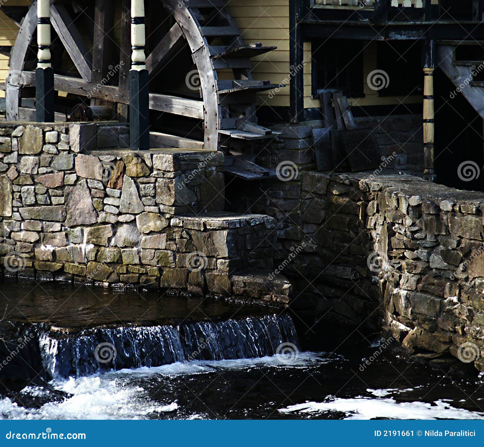 Water Mill stock image. Image of water, mill, wall, reel - 2191661