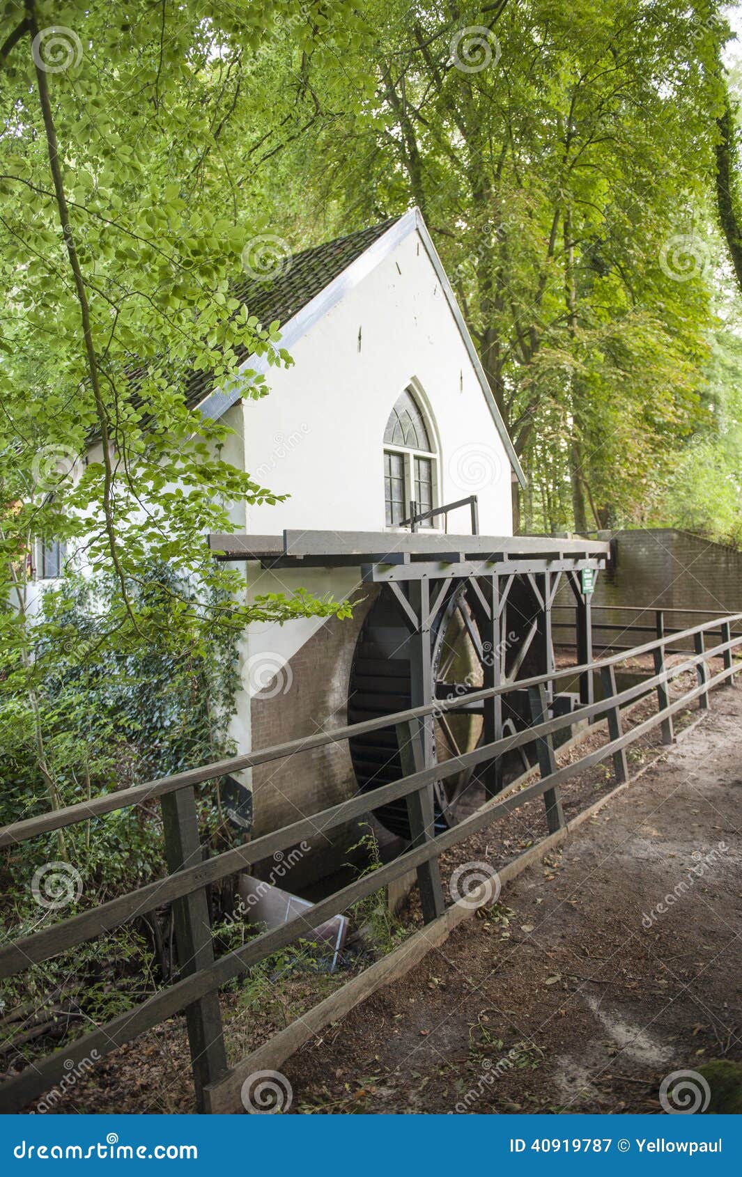 Water Mill with Blade Wheel in Forest Stock Image - Image of hydro ...
