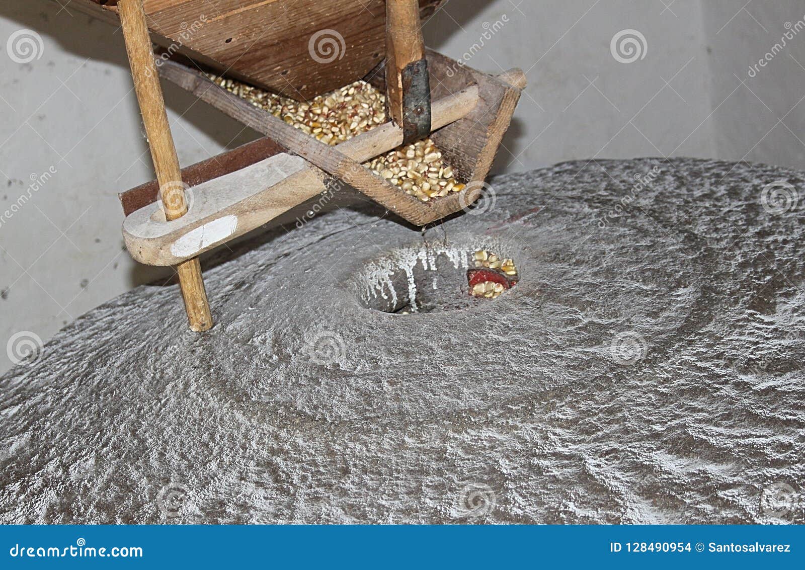 Old Mill For Grinding Olives. An Antique Machine For Producing Olive ...