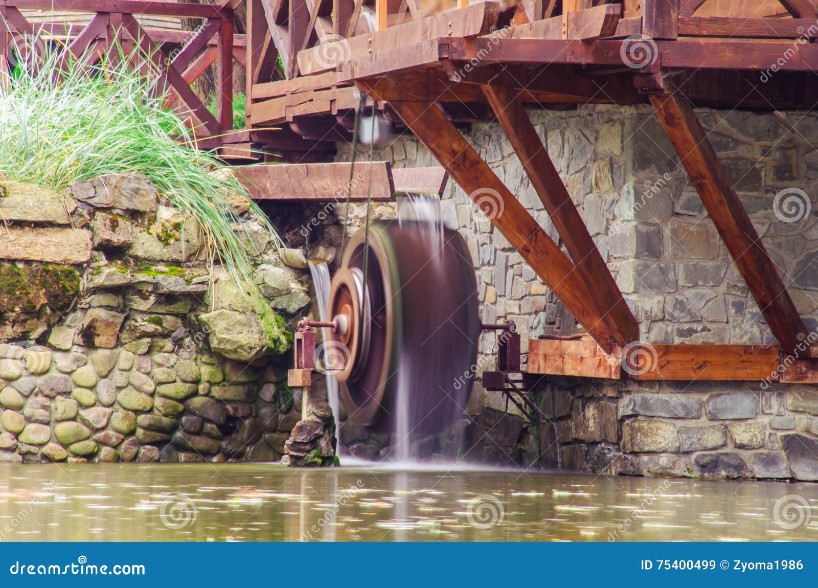 Water mill stock image. Image of outside, architecture - 75400499