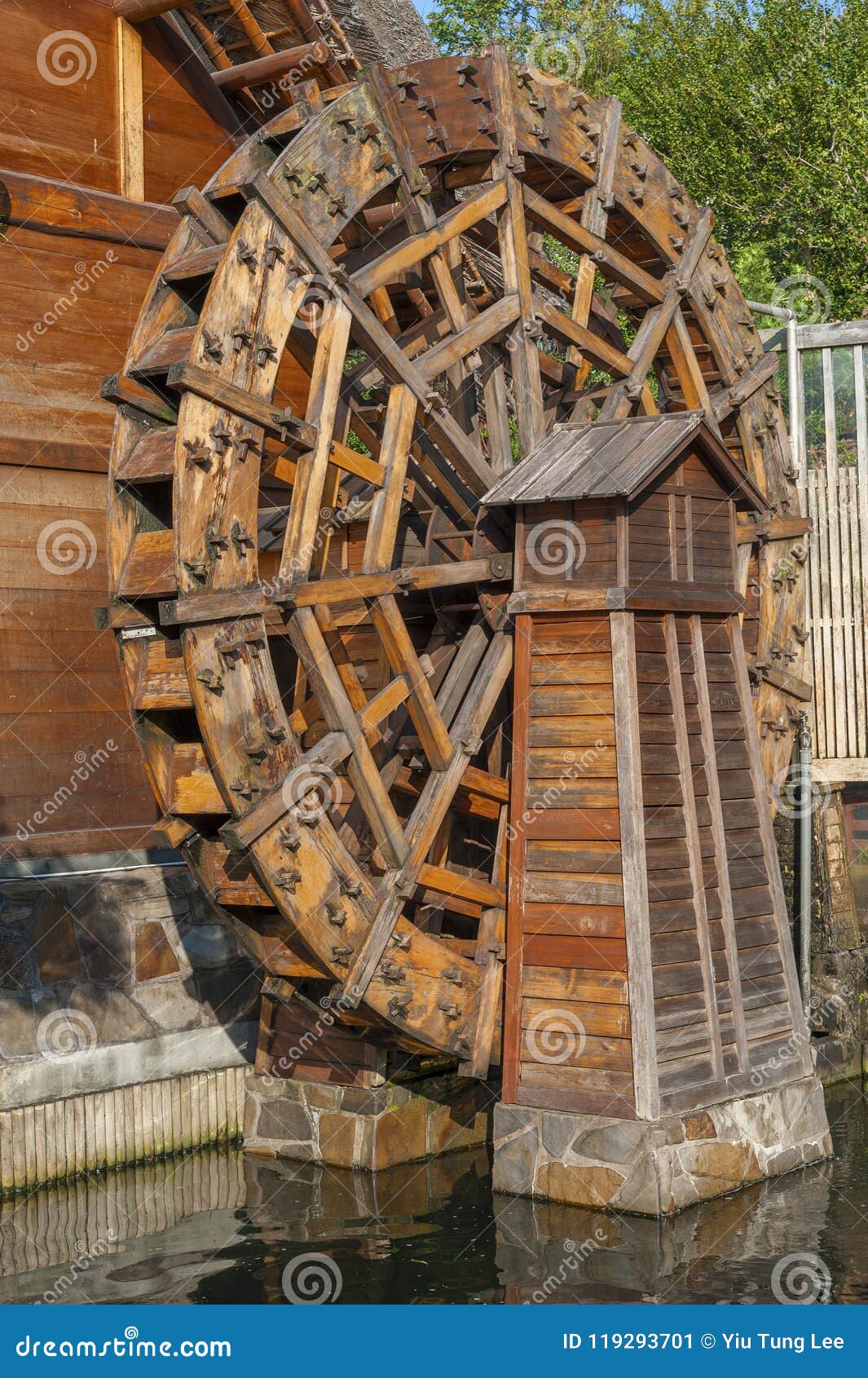 Water mill stock image. Image of mill, asia, architecture - 119293701