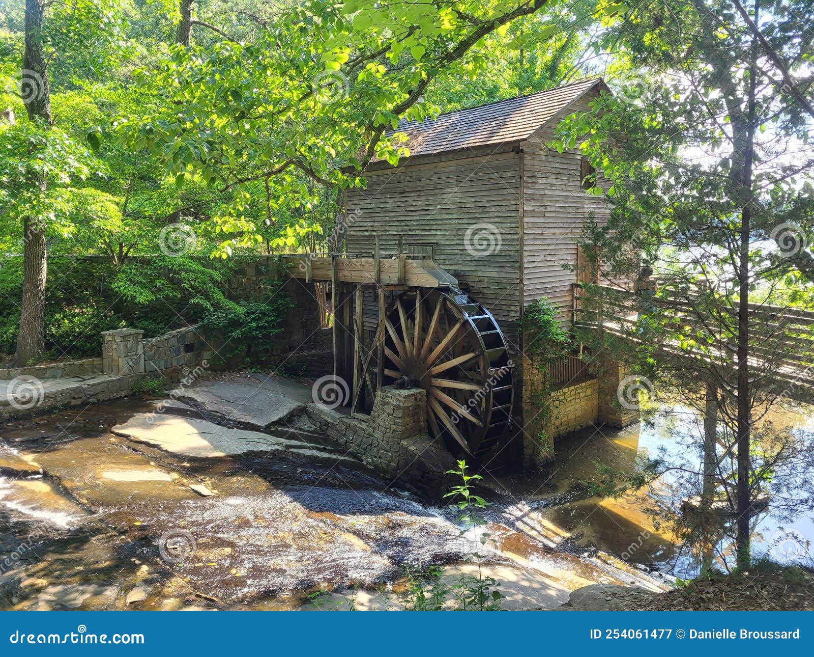 Water mill wheel stock image. Image of flower, jungle - 254061477