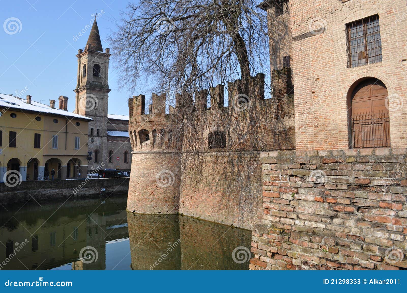 Water in the moat stock image. Image of picturesque, medieval - 21298333