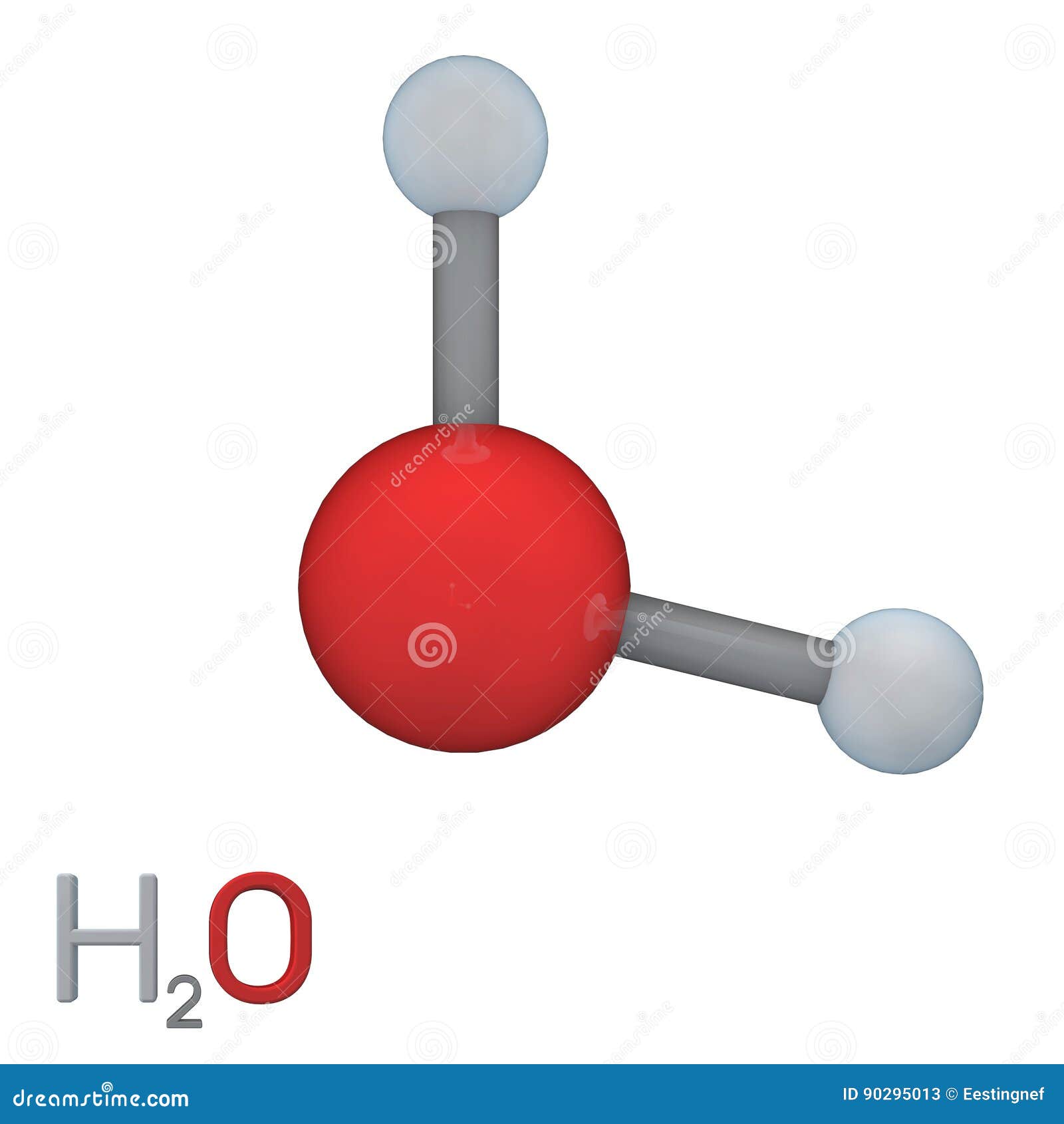 Water Model Molecule. on White Background Stock Illustration ...