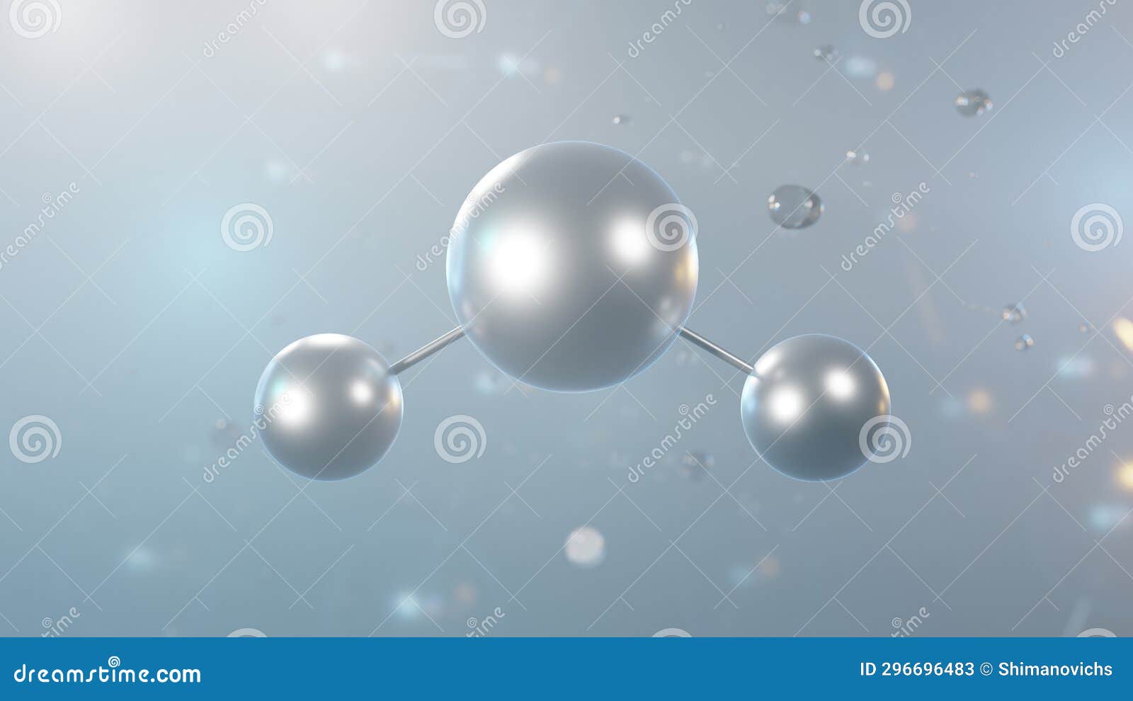 Water Molecular Structure, 3d Model Molecule, Polar Inorganic Compound ...