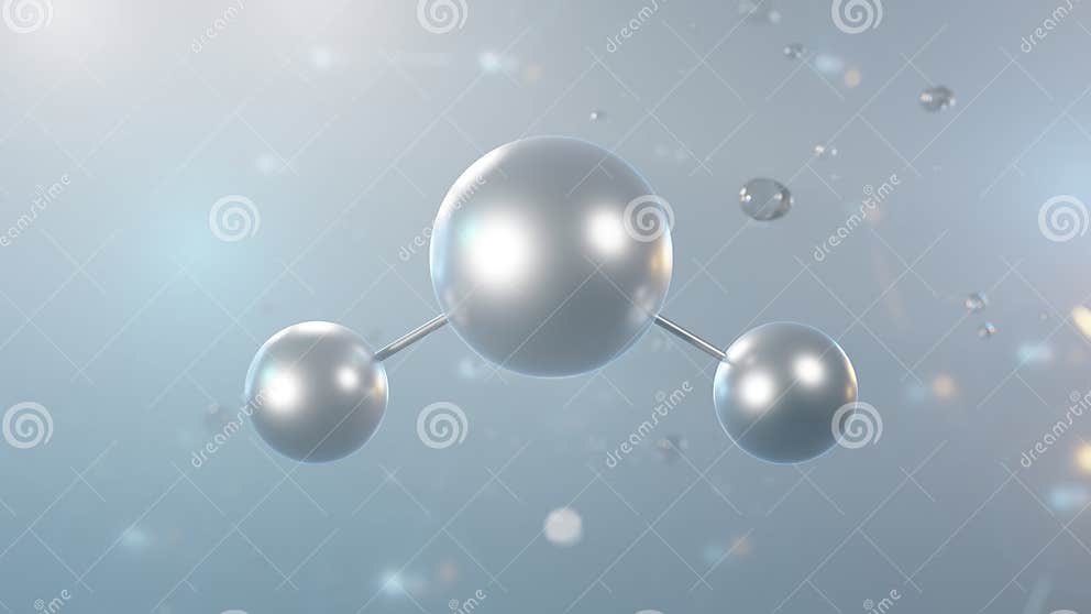 Water Molecular Structure, 3d Model Molecule, Polar Inorganic Compound ...