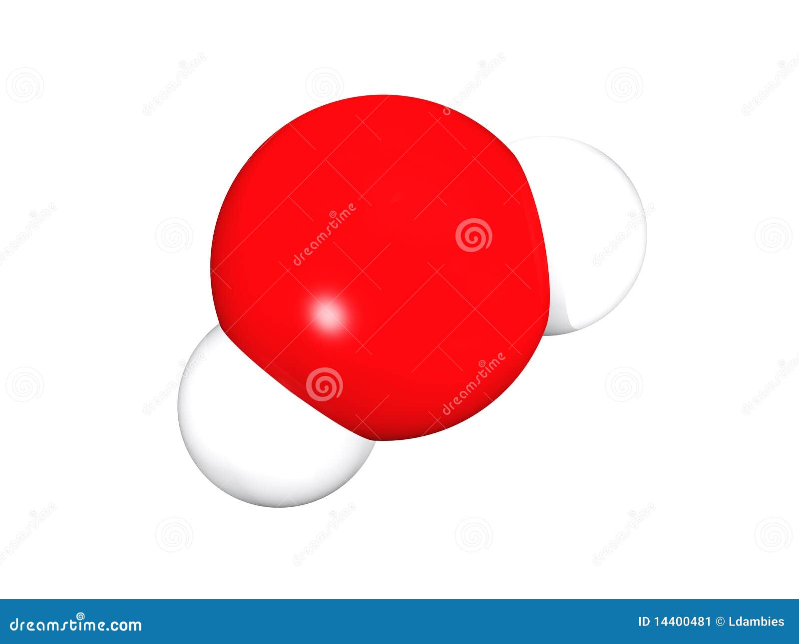 Water Molecule, Structural Chemical Formula, Ball-and-stick Model ...