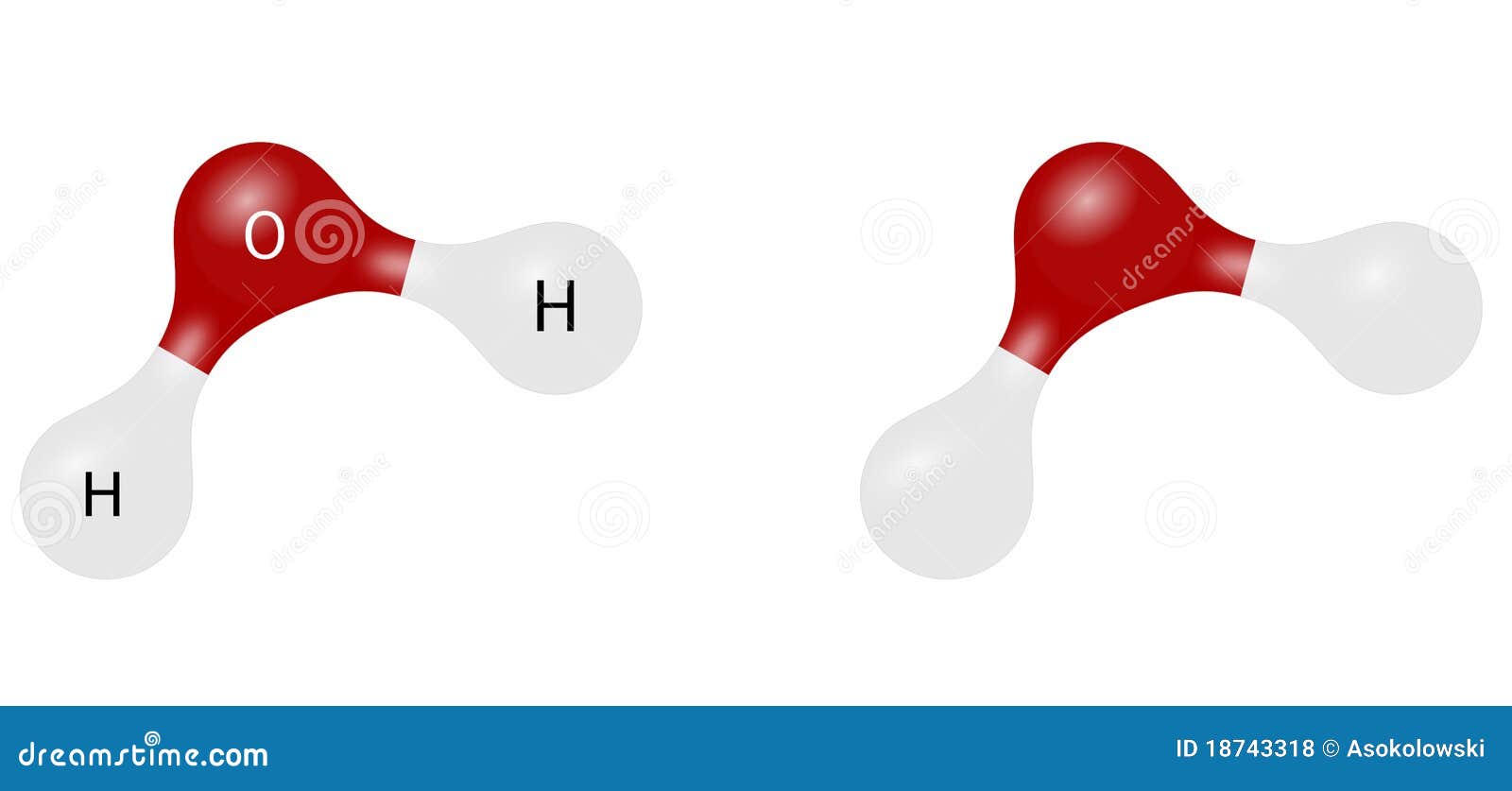 Water molecule stock illustration. Illustration of solvent - 18743318