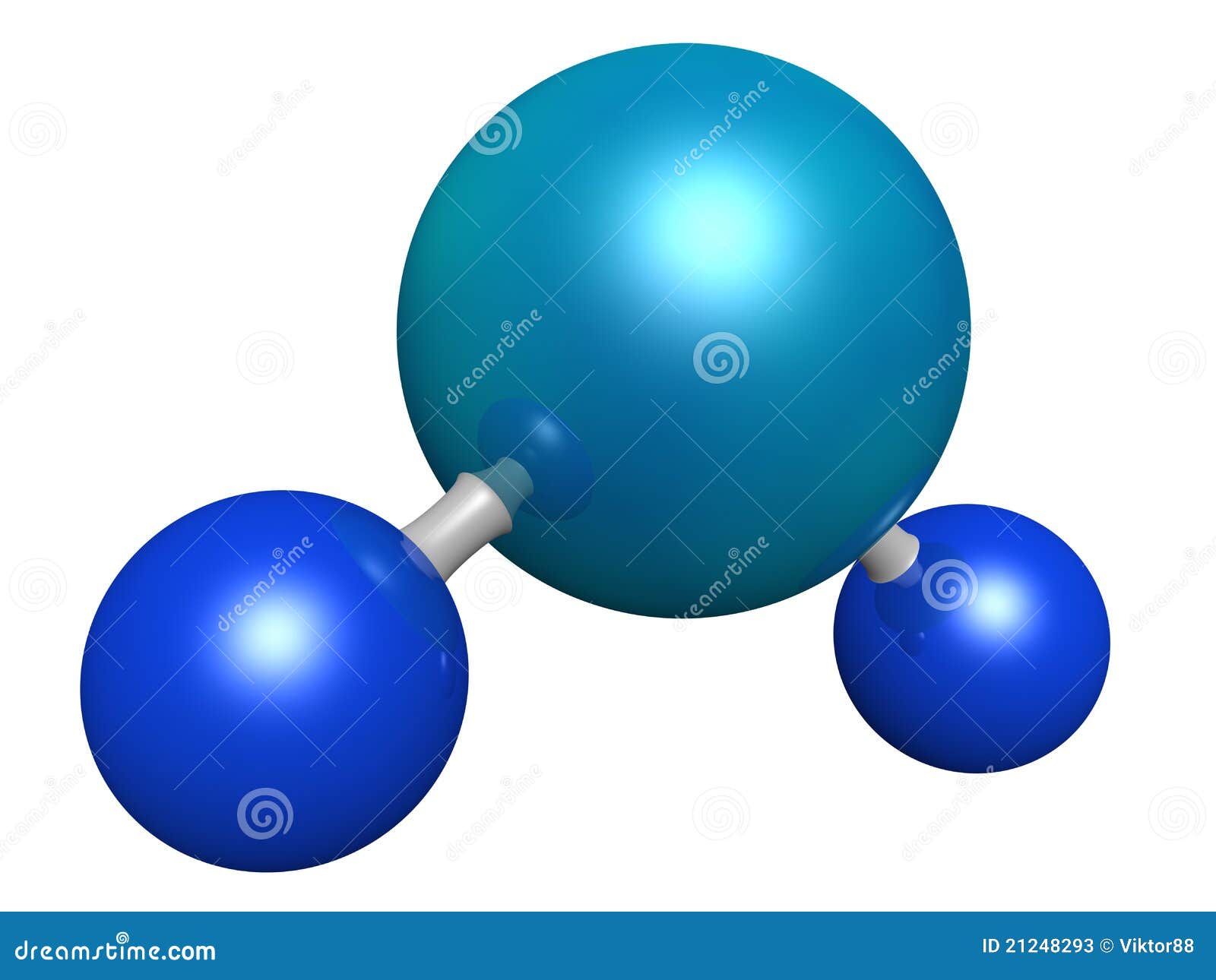 Water Molecule H2o Isolated Oxygen Hydrogen Red Wh Stock Photography ...