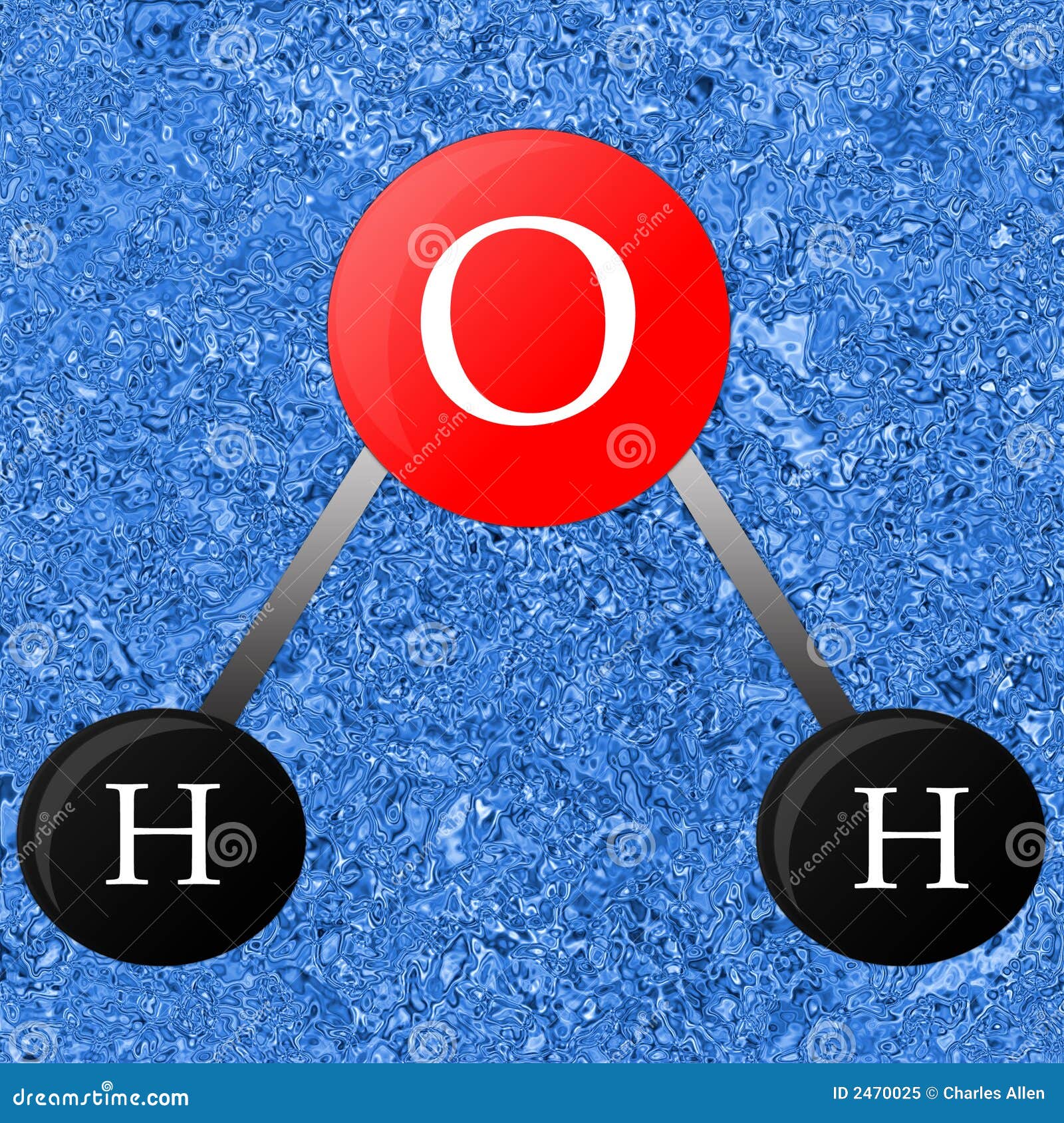Water molecule stock illustration. Illustration of atomic - 2470025