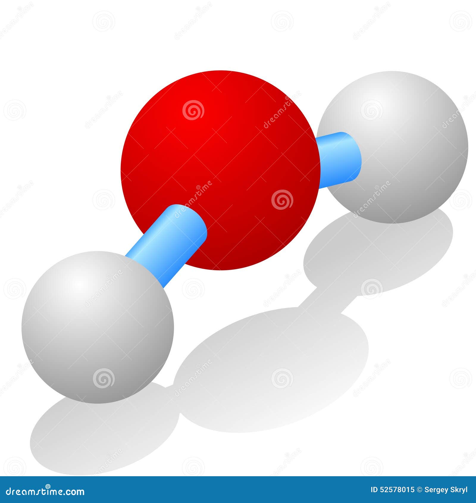 Water molecule stock vector. Illustration of chemical - 52578015