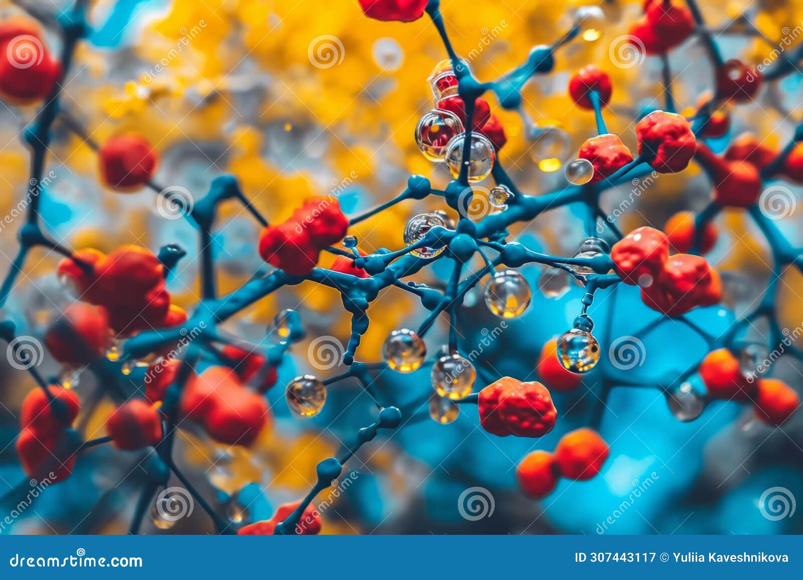 Water Molecule Hydrogen Oxygen Atoms Molecules Magnification Microscope ...