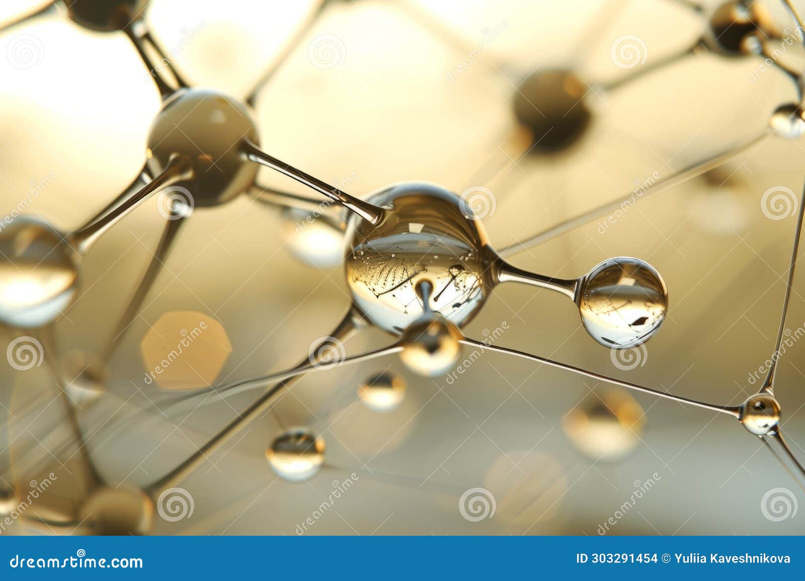 Water Molecule Hydrogen Oxygen Atoms Molecules Magnification Microscope ...