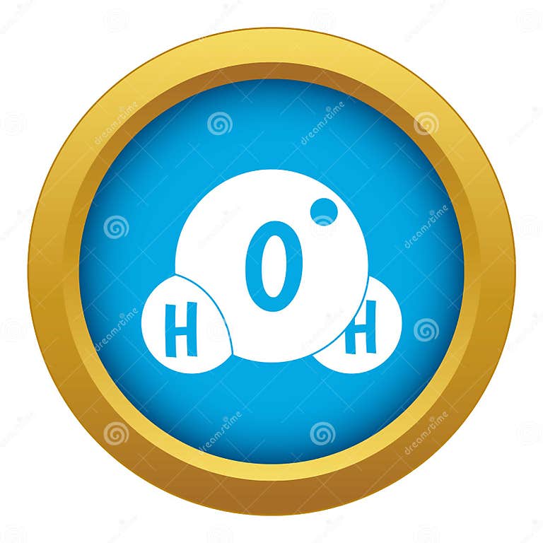 Water Molecule Icon Blue Vector Isolated Stock Vector - Illustration of ...