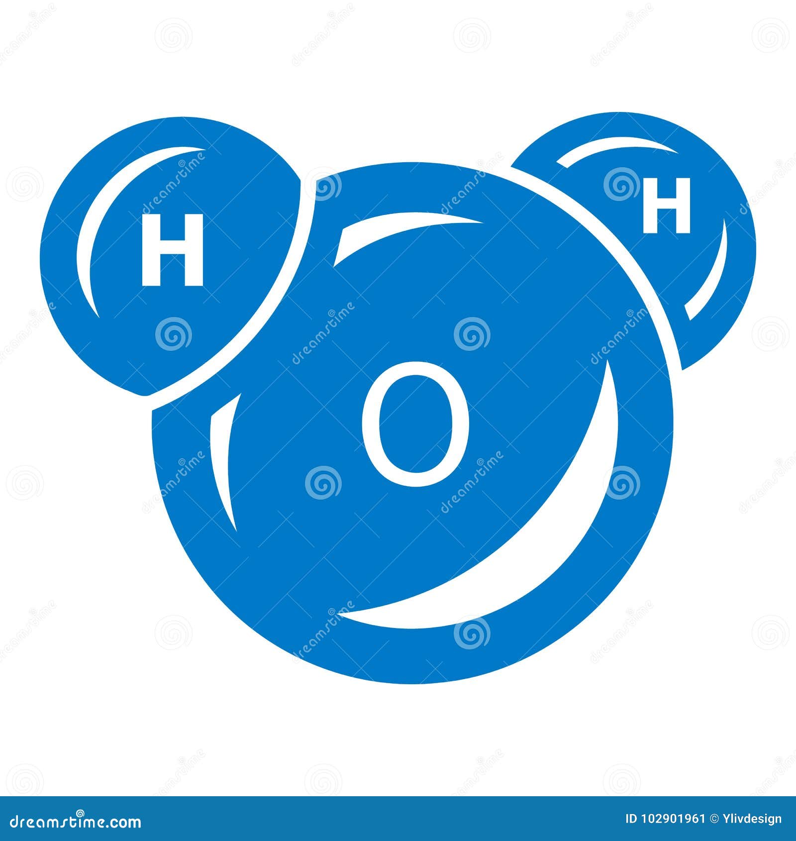 Water Molecule Icon, Simple Style Stock Vector - Illustration of ...