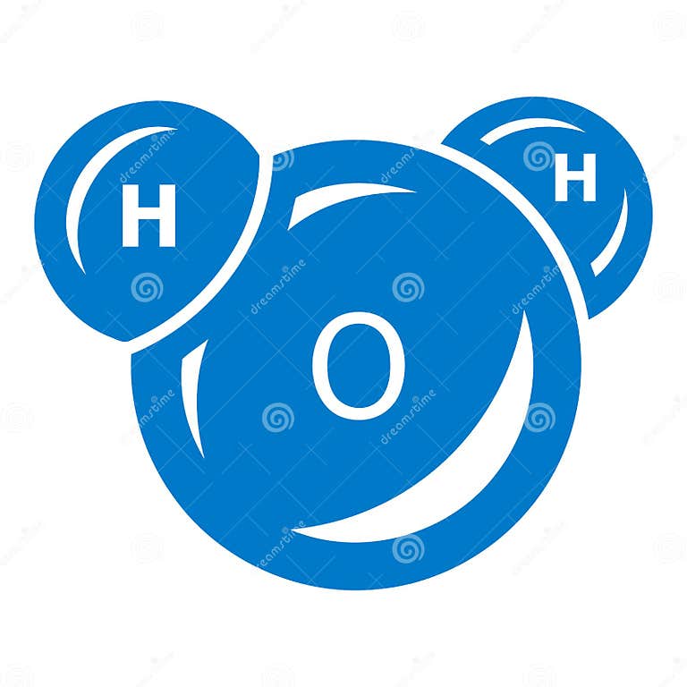 Water Molecule Icon, Simple Style Stock Vector - Illustration of ...