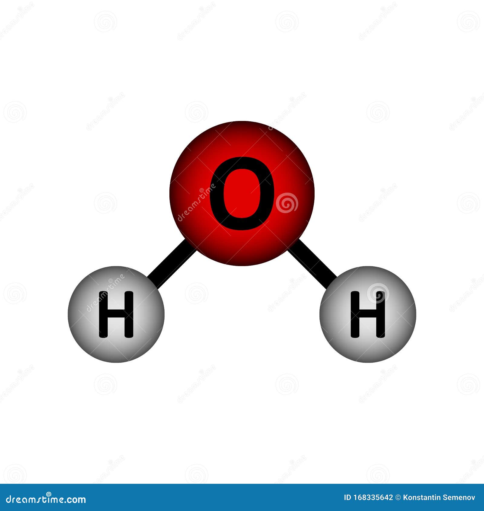 Water molecule icon stock illustration. Illustration of science - 168335642