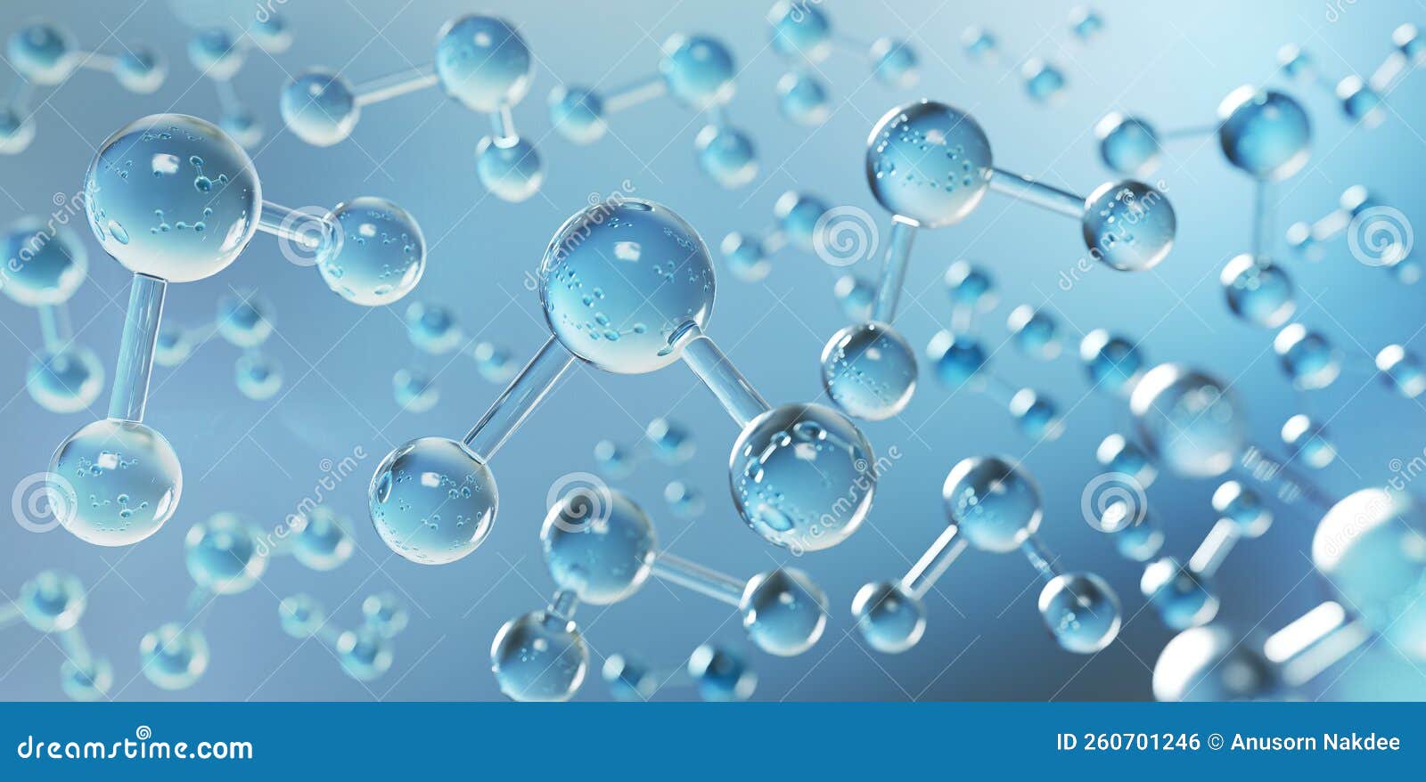 Water molecule model stock illustration. Illustration of atom - 260701246