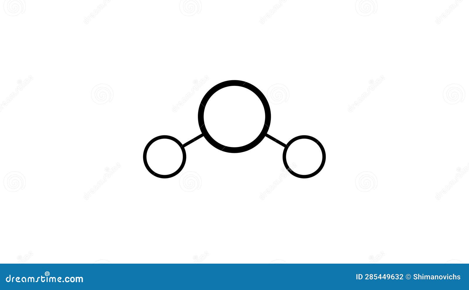 Water Molecule, Structural Chemical Formula, Ball-and-stick Model ...