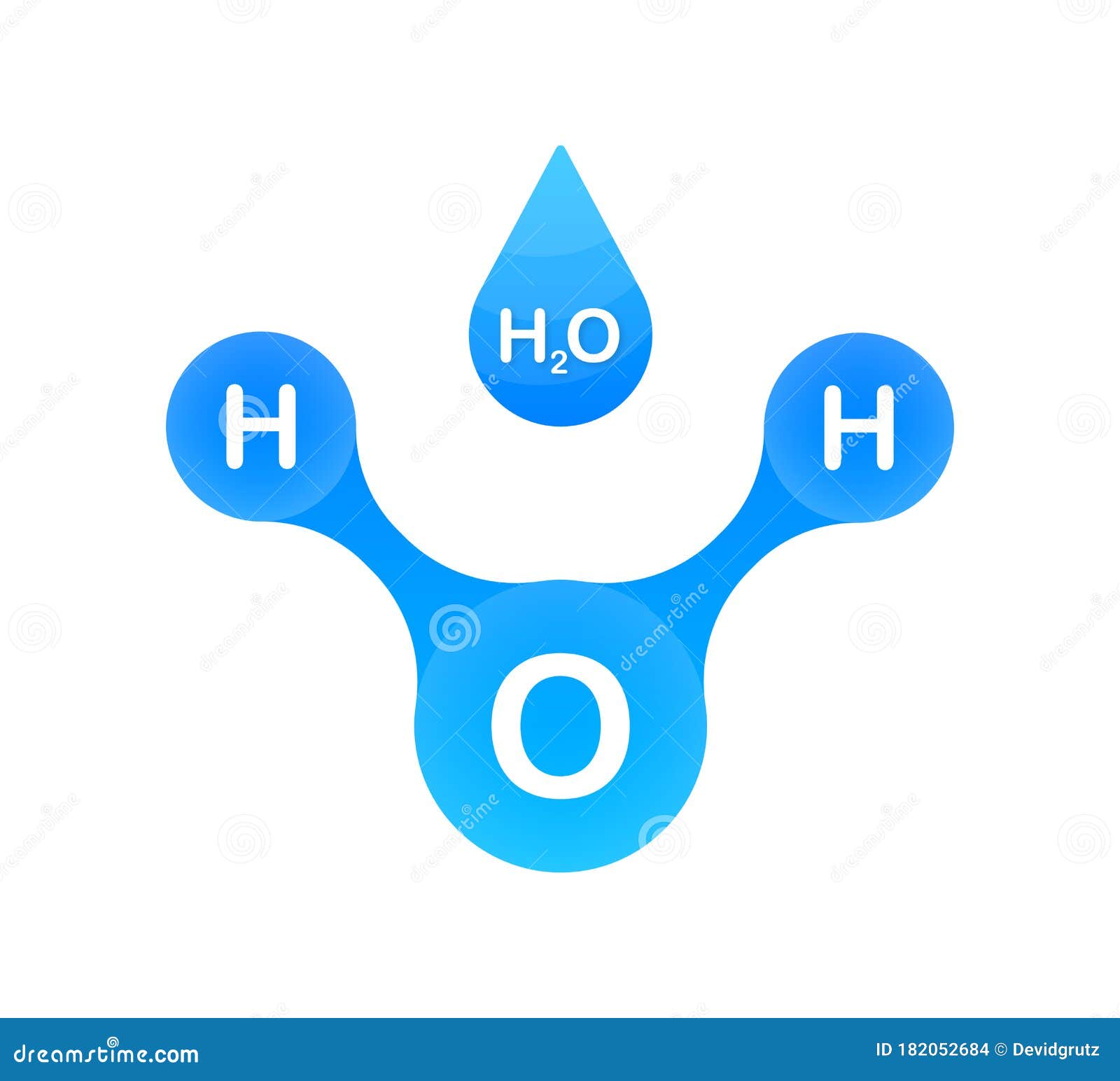 Water Molecule. Structure of the Water Molecule H2O. Vector Stock ...