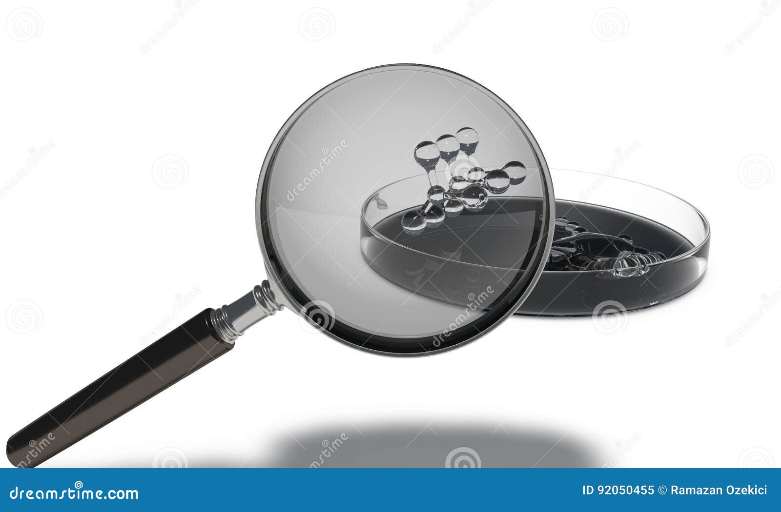 Water Molecule Zoom View, 3d Render Stock Illustration - Illustration ...