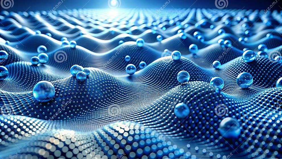 Water Molecules on a Surface Composed of Undulating Points Generative ...
