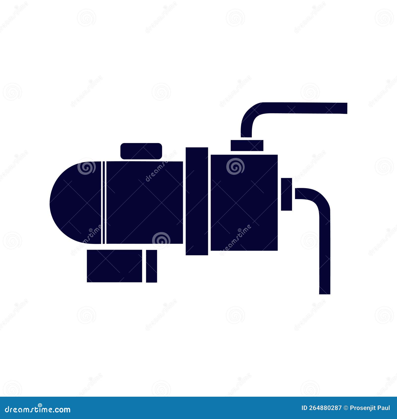 Water motor pump icon stock vector. Illustration of engine - 264880287