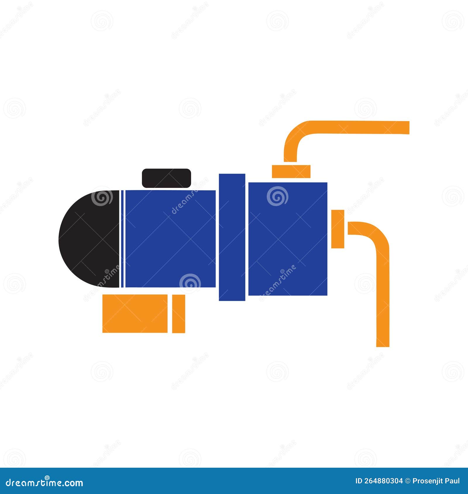 Water motor pump icon stock vector. Illustration of technology - 264880304