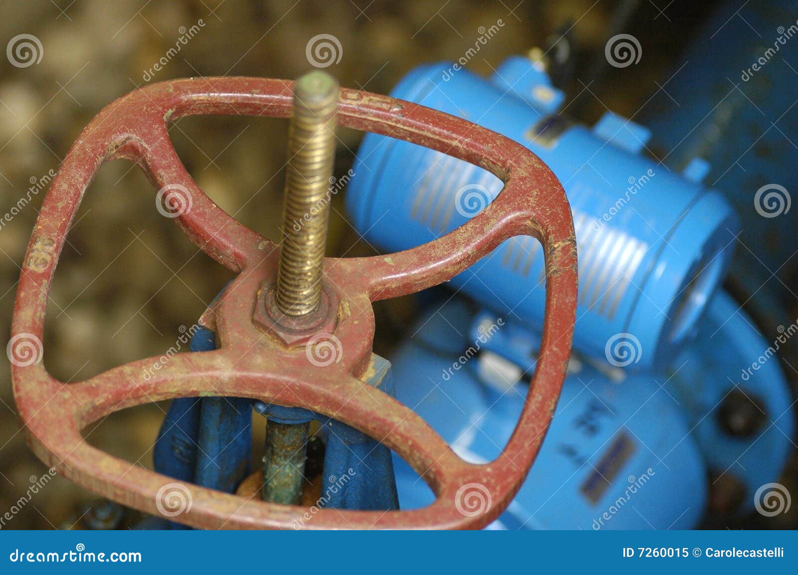 A Water Motorised Valve into a Ground Case Stock Image - Image of ...