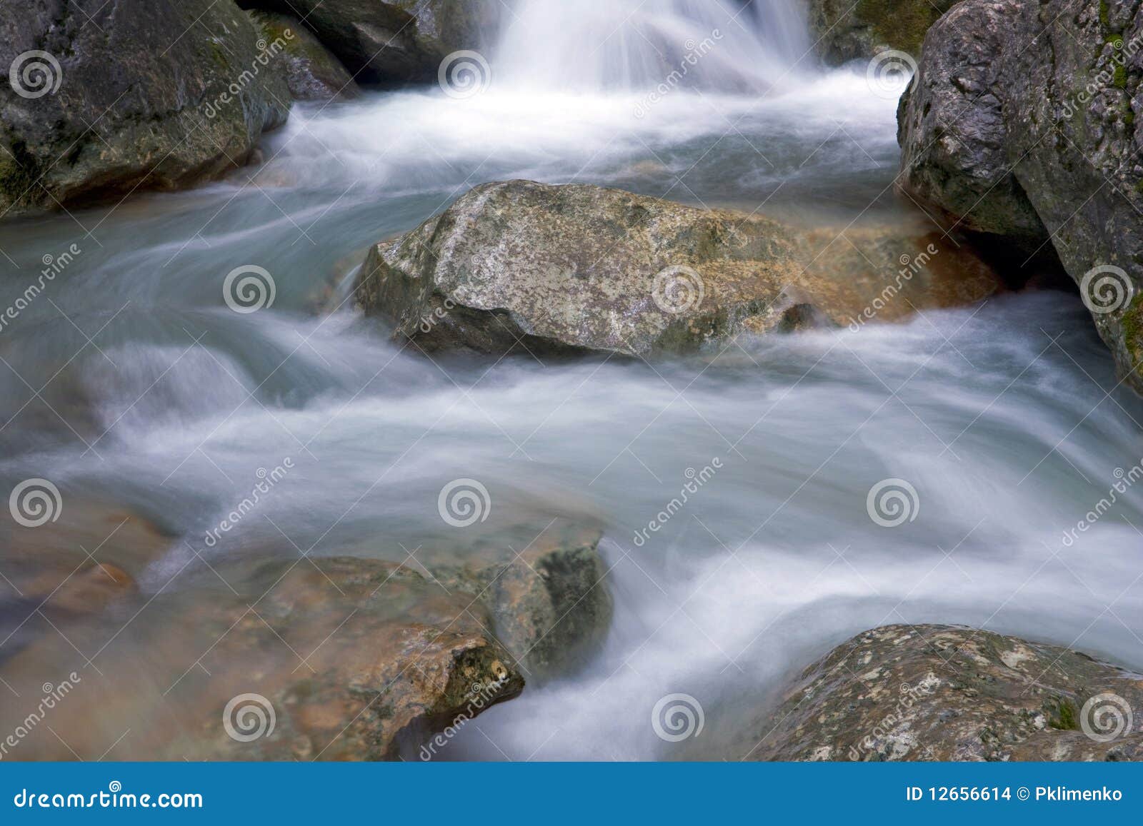 Water on mountain stream stock photo. Image of splash - 12656614