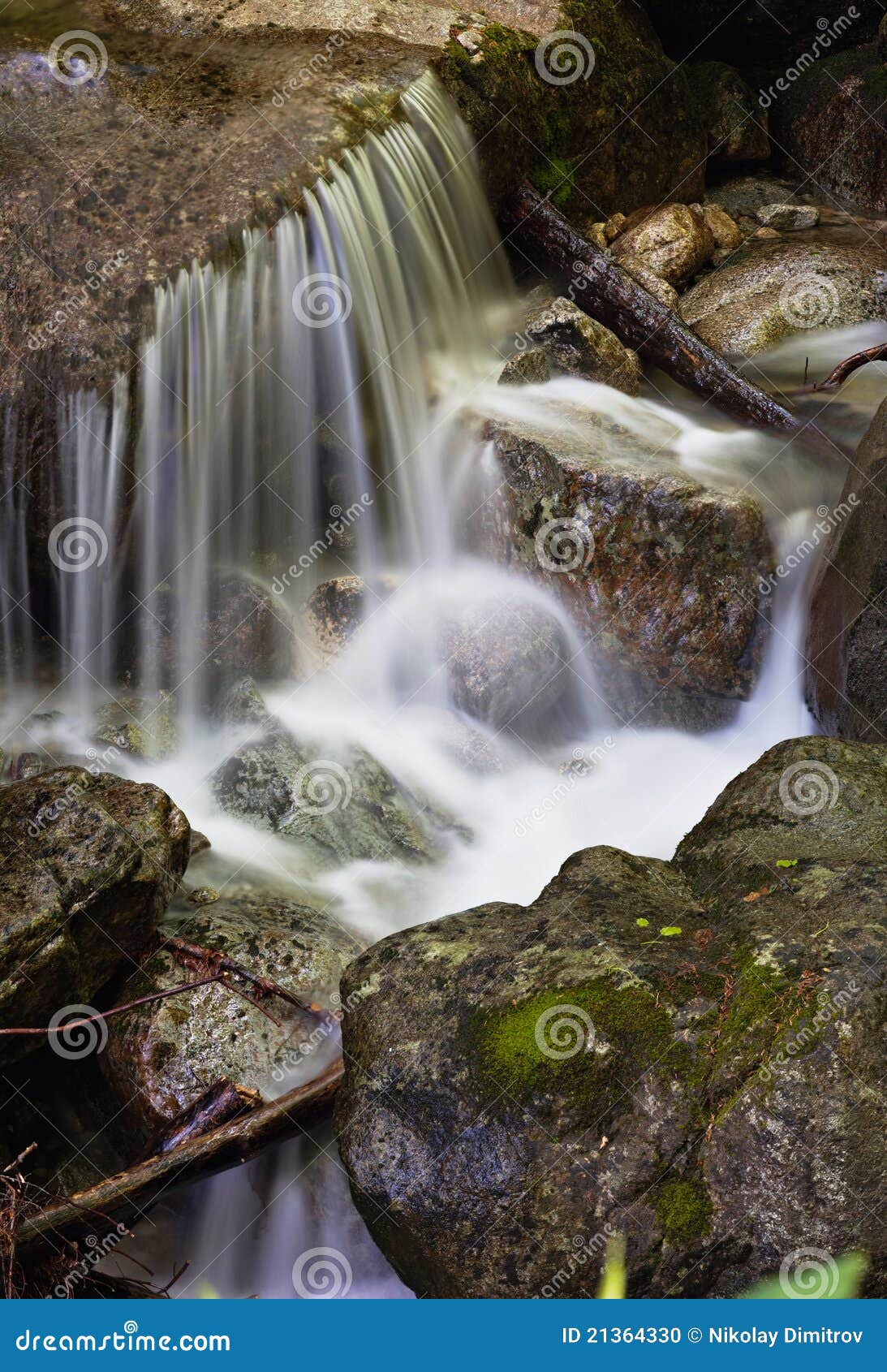 Water of a mountain stream stock photo. Image of stream - 21364330