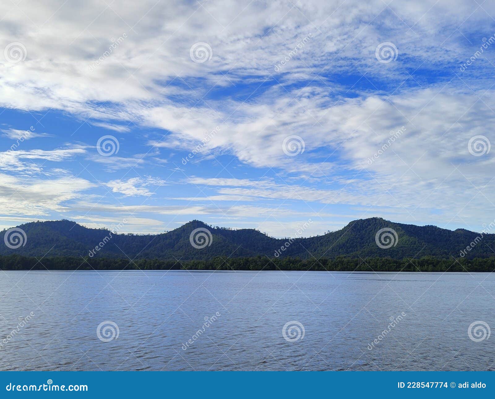 Water and Mountains Seen from Afar 3 Stock Photo - Image of water ...