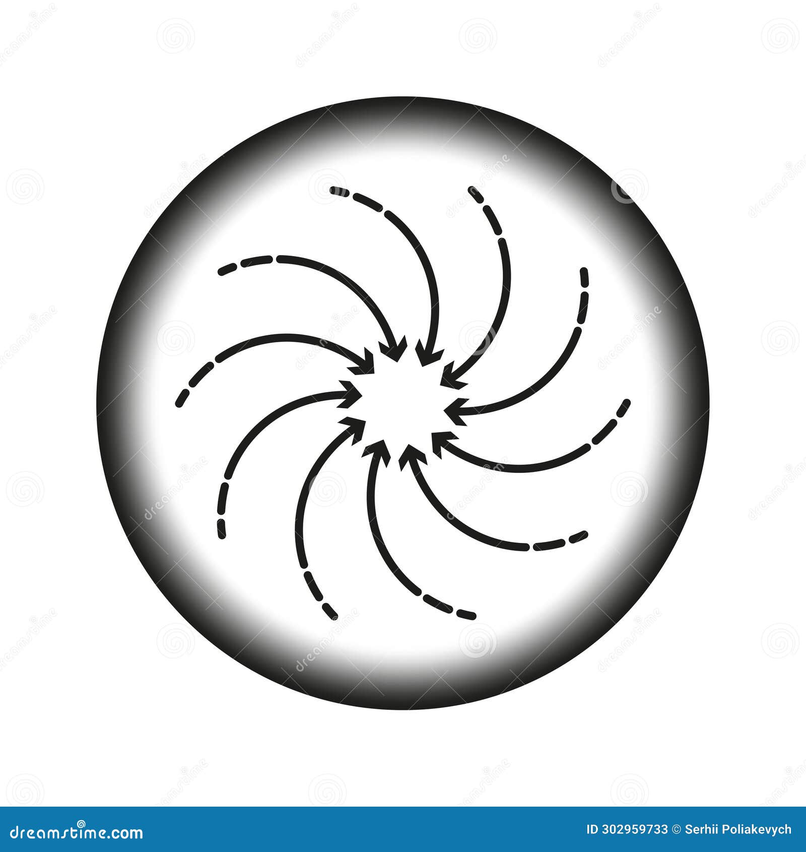 Water Movement Icon. Water Liquid Flow Direction. Vector Illustration ...